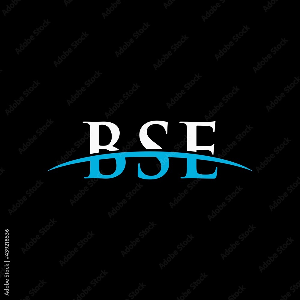 BSE initial overlapping movement swoosh horizon, logo design ...