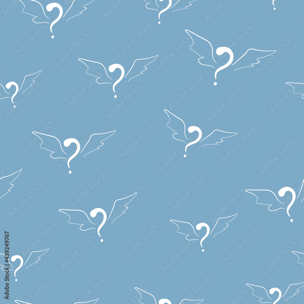 Questions seamless pattern. Vector questions background. Quiz ...