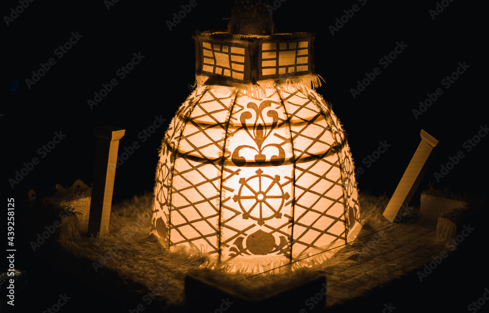 Vesak lantern, Stupa-shaped handmade competition-style Vesak kudu wrap ...