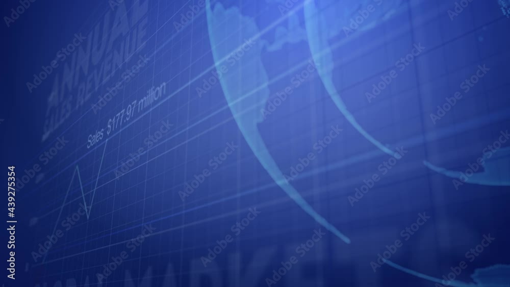 Stylish finance-theme motion graphics background, with rotating world ...