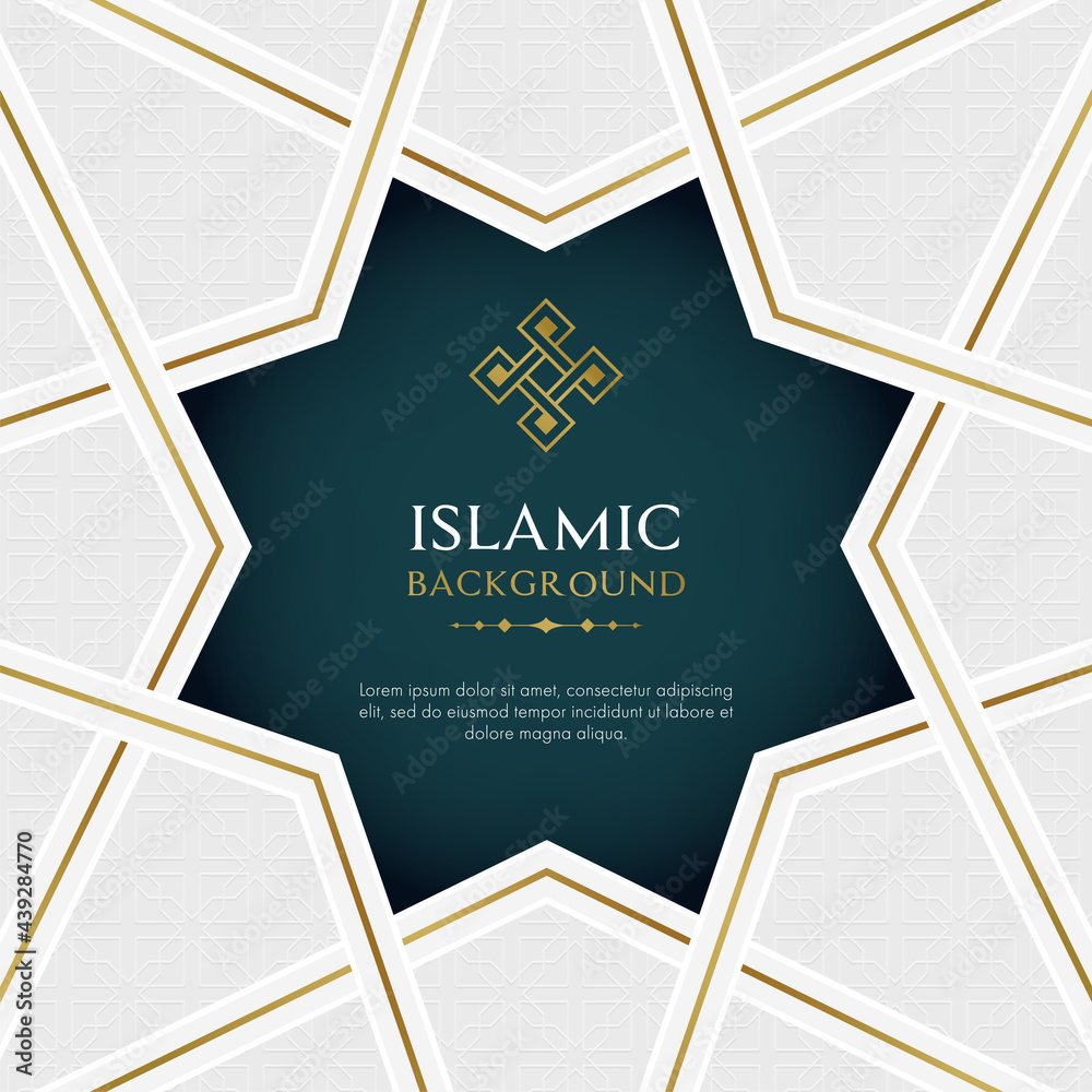 Islamic Background with creative pattern. Modern trendy banner or ...