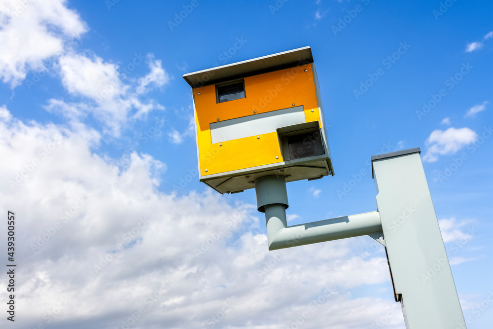 Radar speed camera in the uk background Stock Photo | Adobe Stock