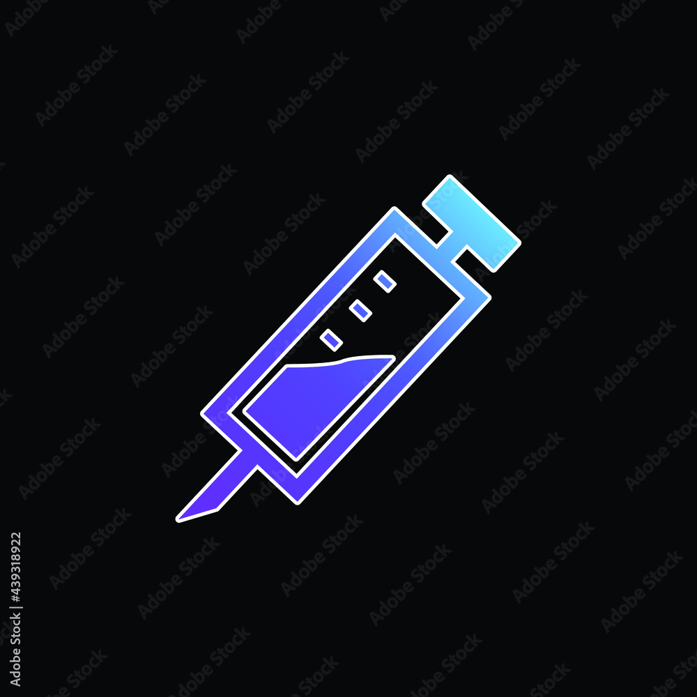 Anesthesia Dentist Injection Diagonal Symbol blue gradient vector icon Stock Vector | Adobe Stock