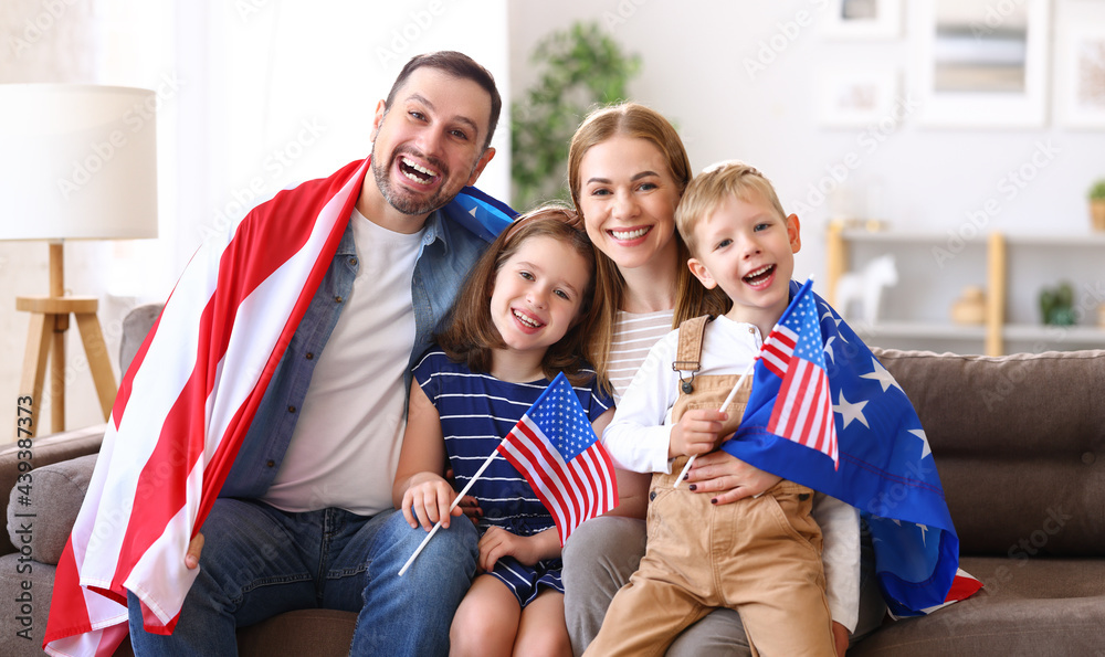 Happy American Family