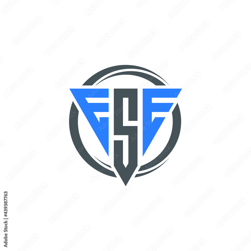 ESE logo ESE icon ESE vector ESE monogram ESE letter ESE minimalist ESE triangle ESE flat Unique ...