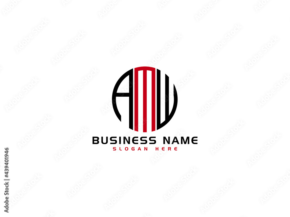 Letter AMW Logo Icon Vector Image Design For All Business Stock Vector ...