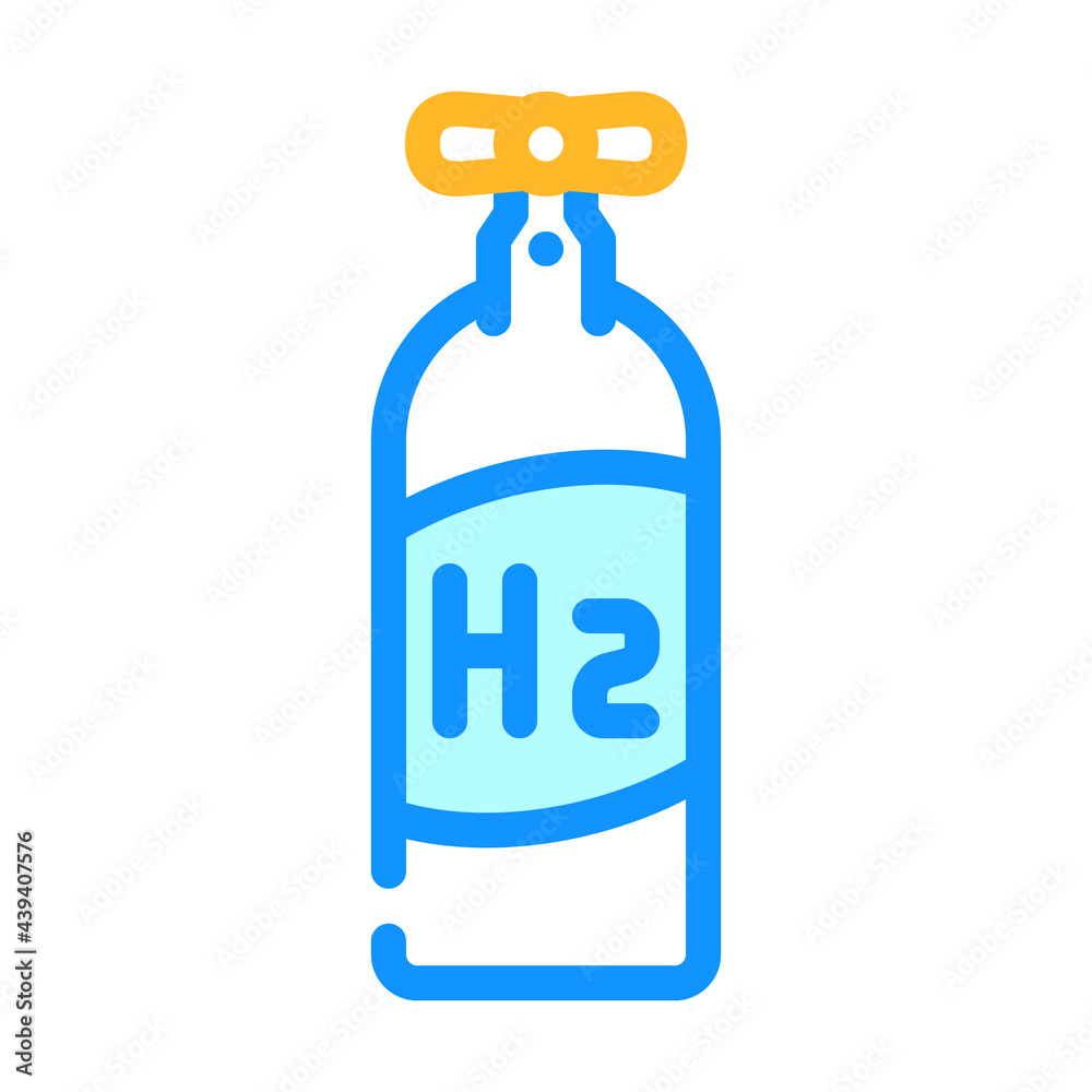 cylinder hydrogen gas color icon vector. cylinder hydrogen gas sign ...