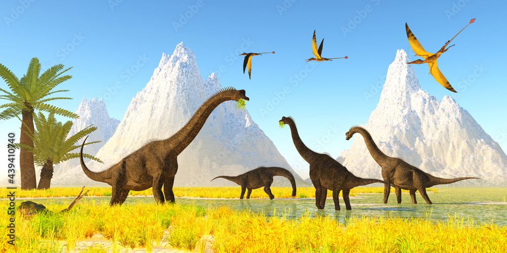 Brachiosaurus From Eating Trees