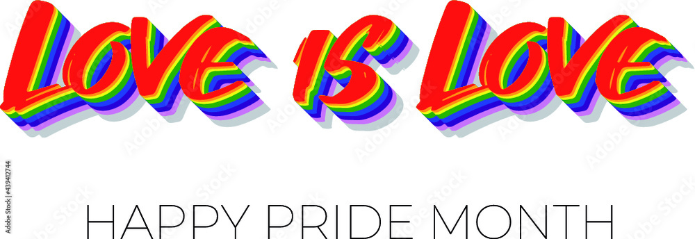 Pride month rainbow text effect png image Stock Vector | Adobe Stock