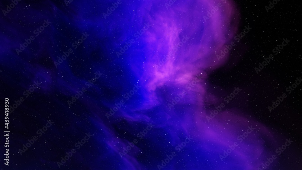 colorful space background with stars, nebula gas cloud in deep outer ...