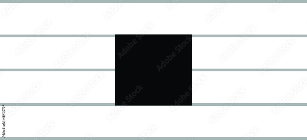 Black music symbol of Octuple whole note rest on ledger lines Stock ...