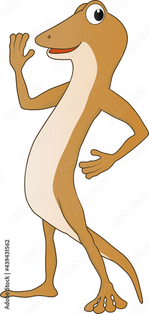 Cartoon illustration of a gecko Stock Vector | Adobe Stock