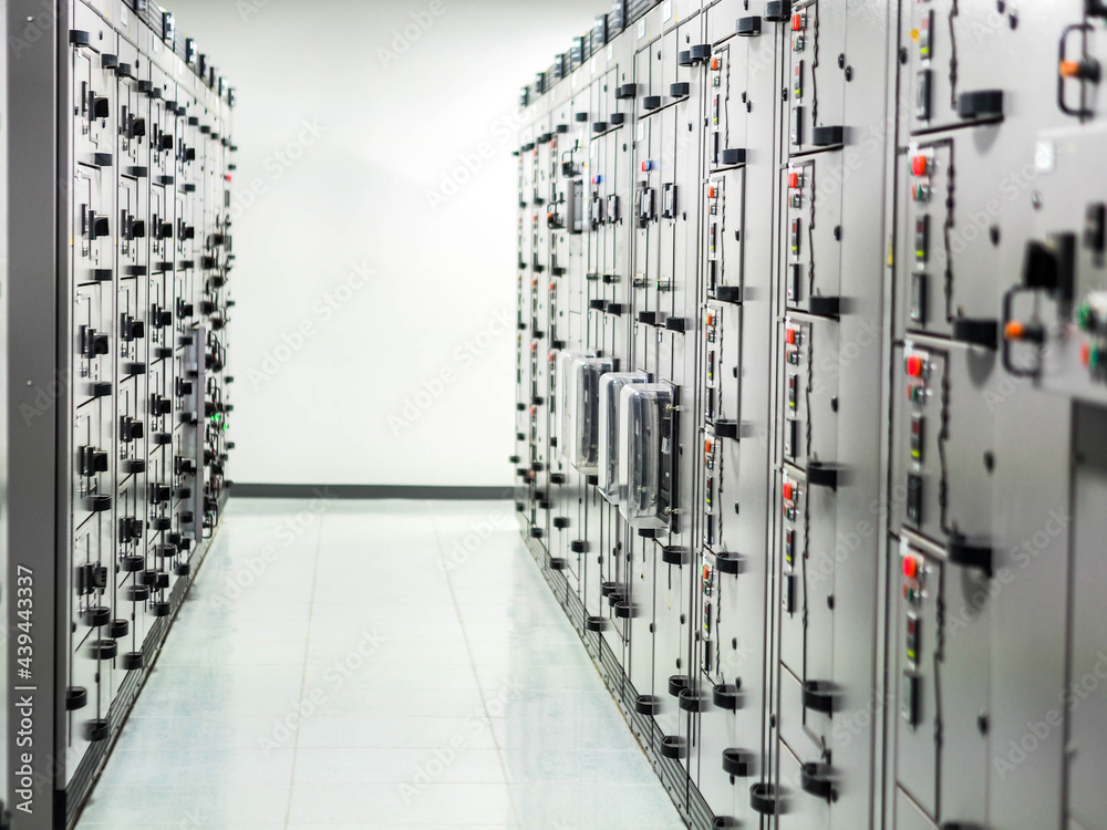 Electrical switchgear, Industrial electrical switch panel at substation ...