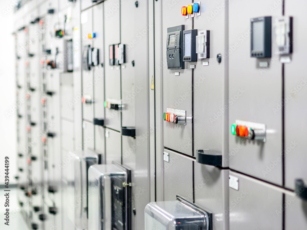 Electrical switchgear, Industrial electrical switch panel at substation ...