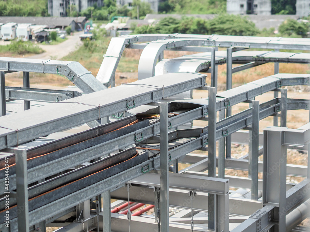 Cable tray in power plant. Stock Photo | Adobe Stock