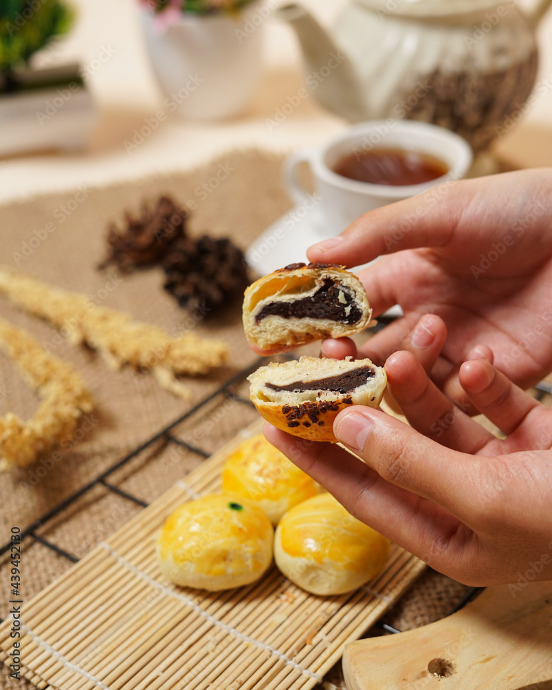 This pia tape cake, which is made using the main ingredient of sticky ...