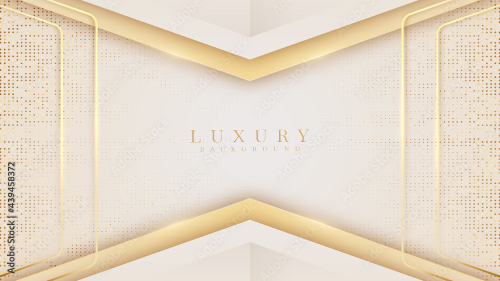 Luxury background along with golden line, Yellow abstract pastel scene ...