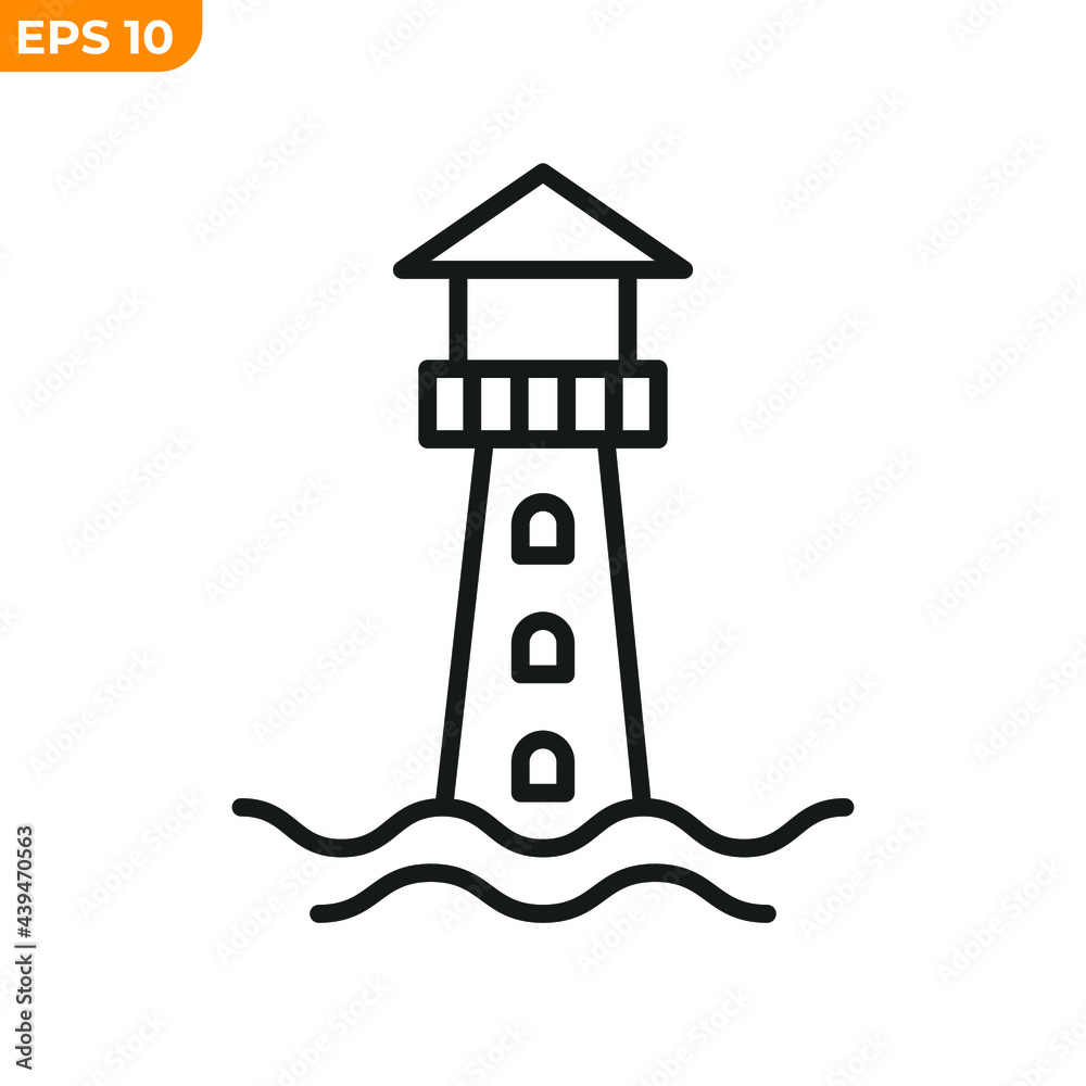 lighthouse icon symbol template for graphic and web design collection ...