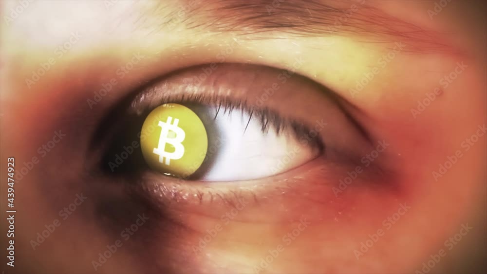Vidéo Stock Bitcoin Cryptocurrency on Eyeball Logo Reveal ProRes 4k ...