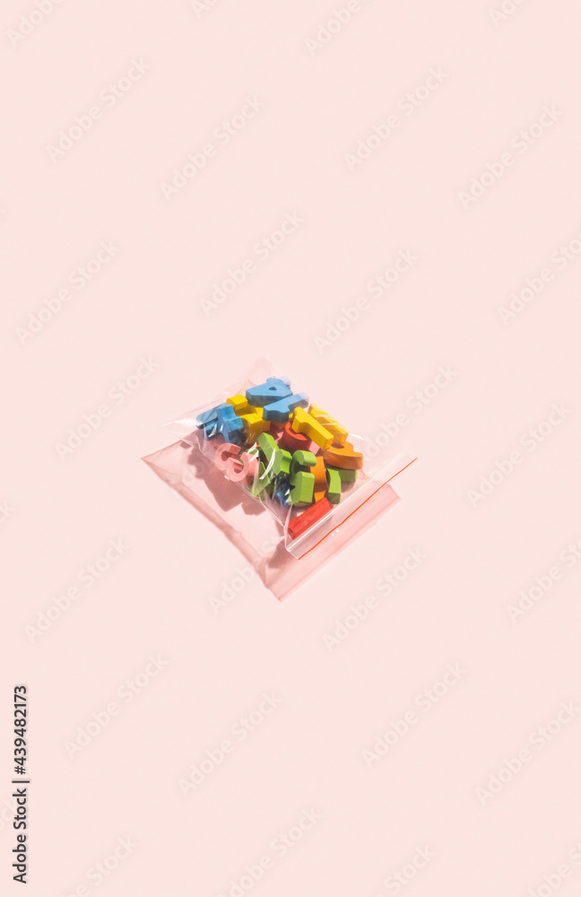 Numbers Packed In Plastic Bag. Stock Photo | Adobe Stock