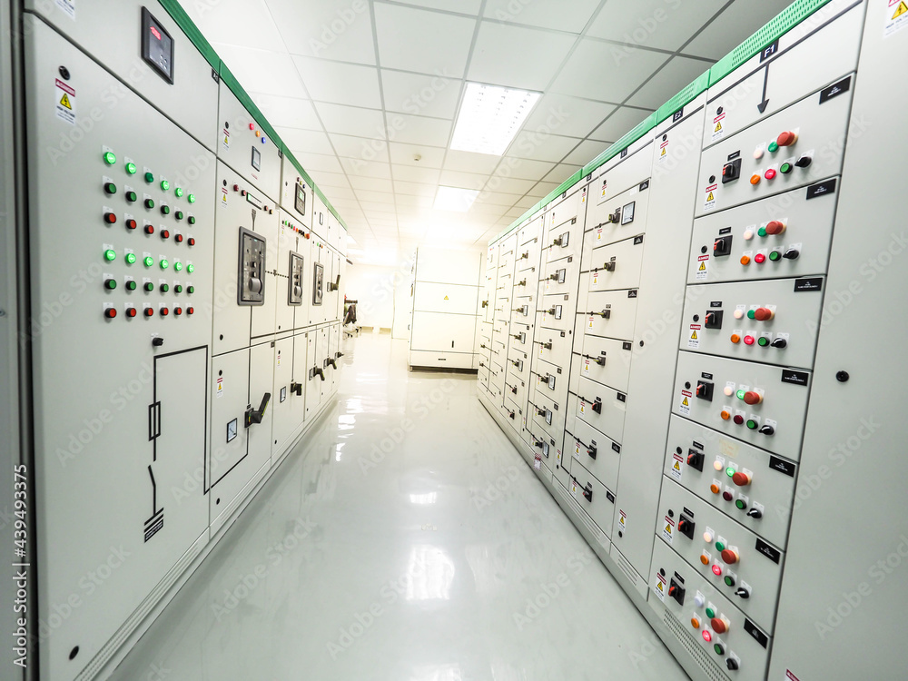Electrical switchgear, Industrial electrical switch panel at substation ...