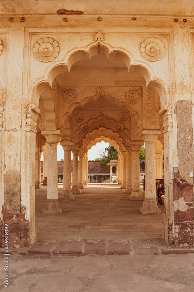 Nagaur Fort in Rajasthan-Beautiful Rajputana architecture on corridor ...