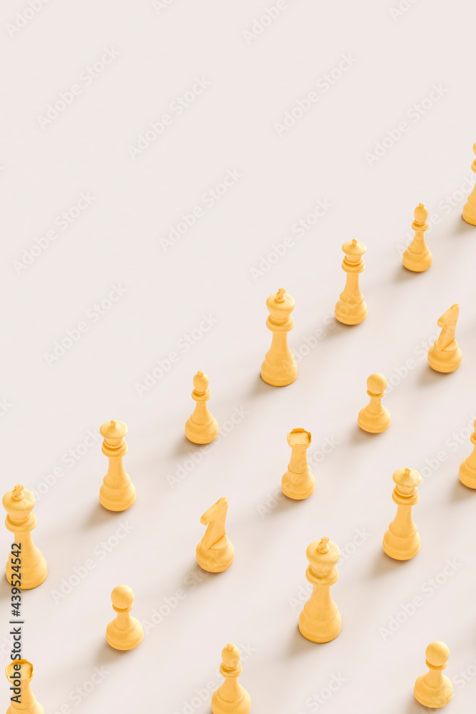 vertical render of chess game Stock Photo | Adobe Stock
