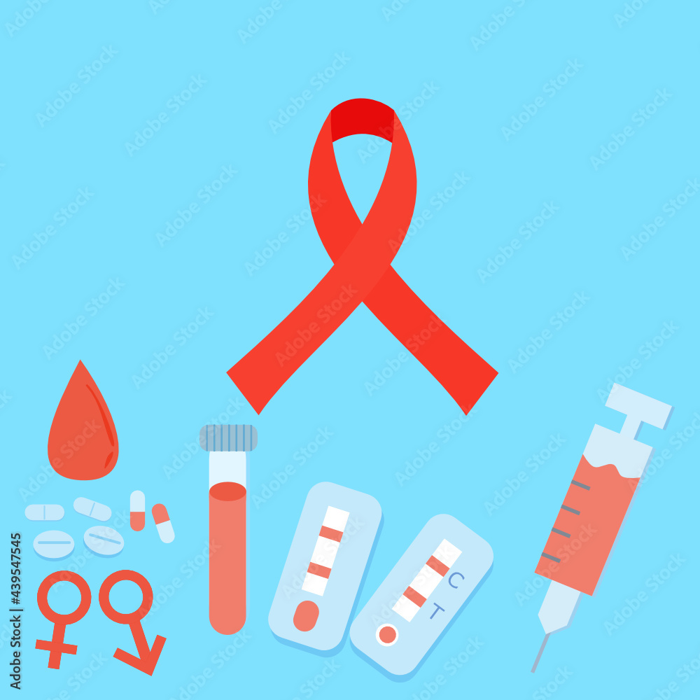 World AIDS Day.Aids awareness ribbon.National HIV testing day concept ...