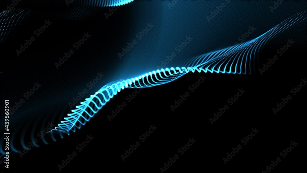 Blue elegant abstract shapes in motion. Abstract futuristic technology motion background. 4K ...