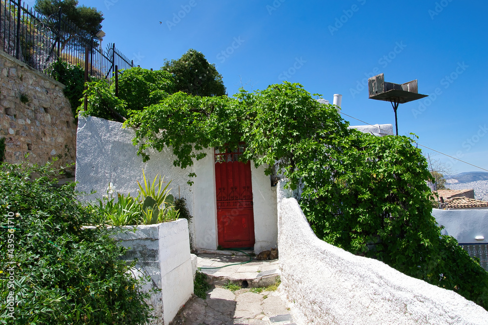 Anafiotika district, below the Acropolis, street photography, Athens ...