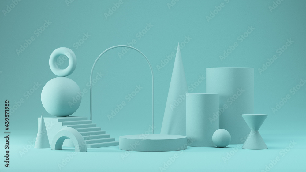 Abstract shapes and display blocks in colorful set Stock Photo | Adobe ...