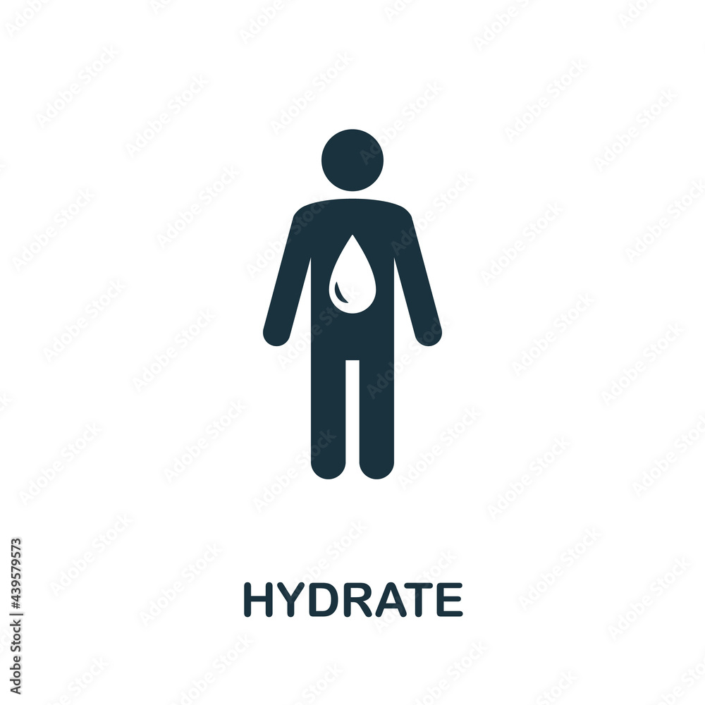 Hydrate icon. Simple creative element. Filled monochrome Hydrate icon ...