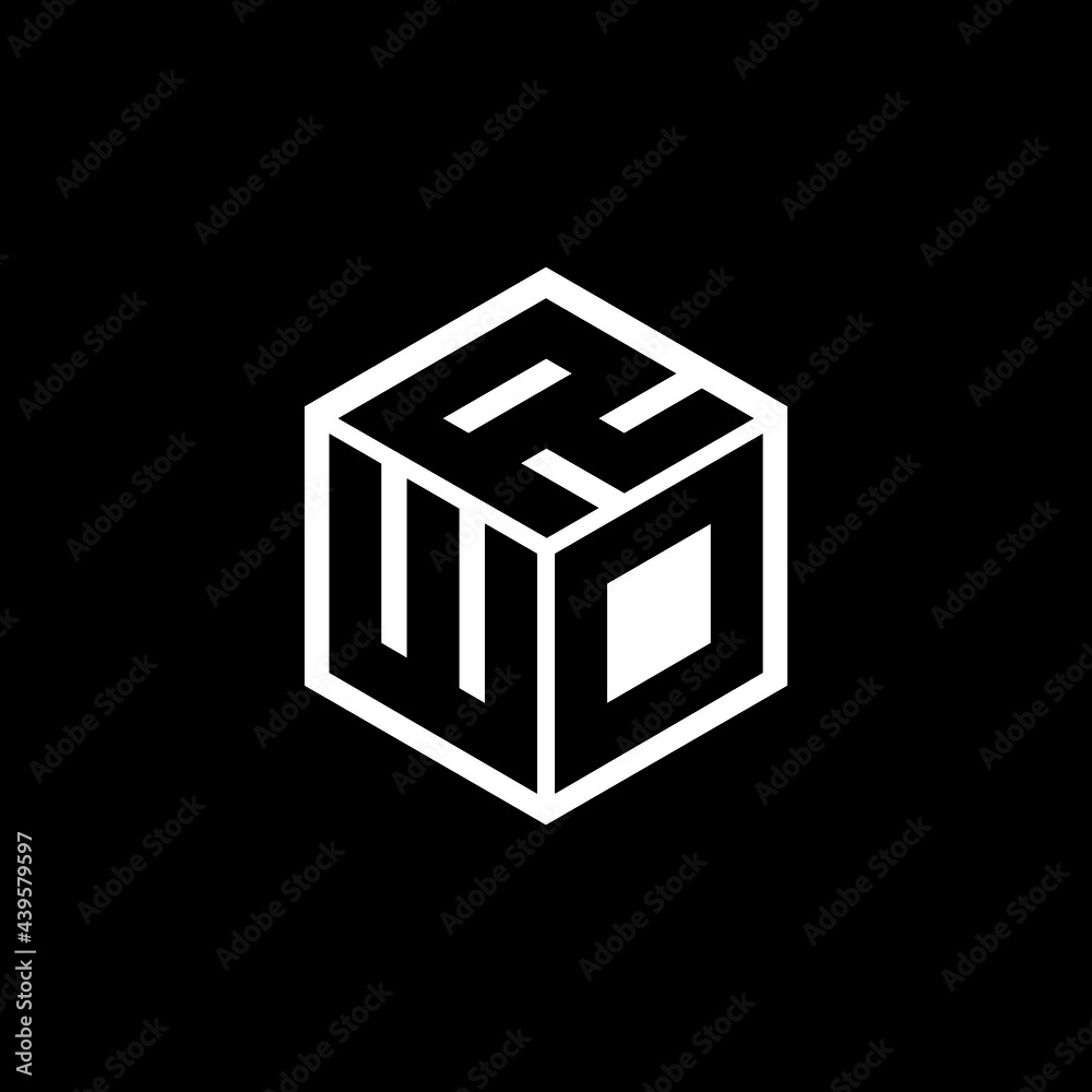 WDR letter logo design with black background in illustrator, vector ...