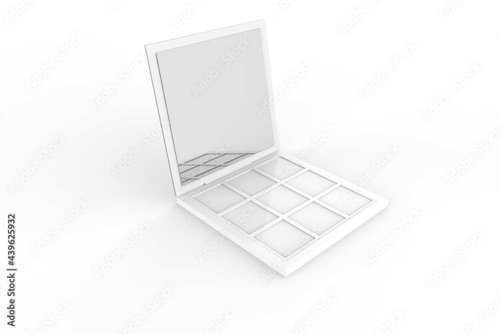 Eyeshadow palette on white background, eye shadows cosmetics product as ...