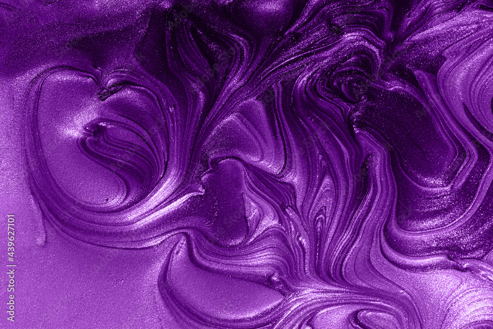 Monochrome violet marble background.Mixed nail polishes,make up concept ...