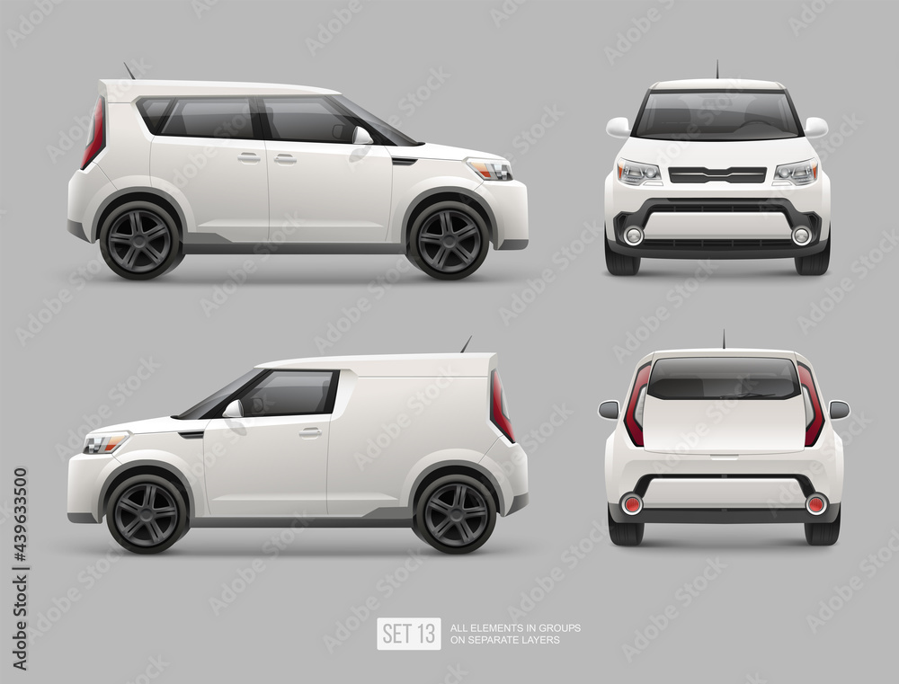 White Electric Suv Car template for Advertising and Corporate Identity ...