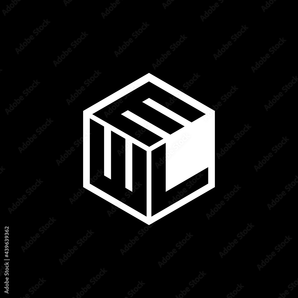 WLM letter logo design with black background in illustrator, vector ...