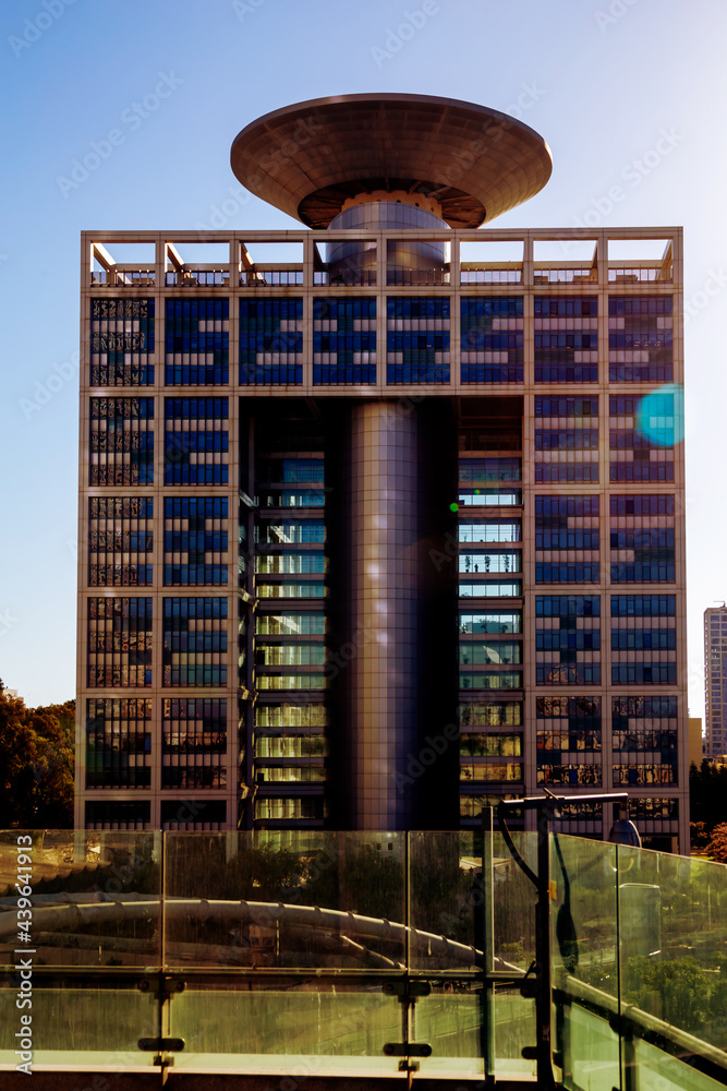 Tel Aviv, Israel-June 8, 2021:Matcal Tower is 17-floor building at Camp ...