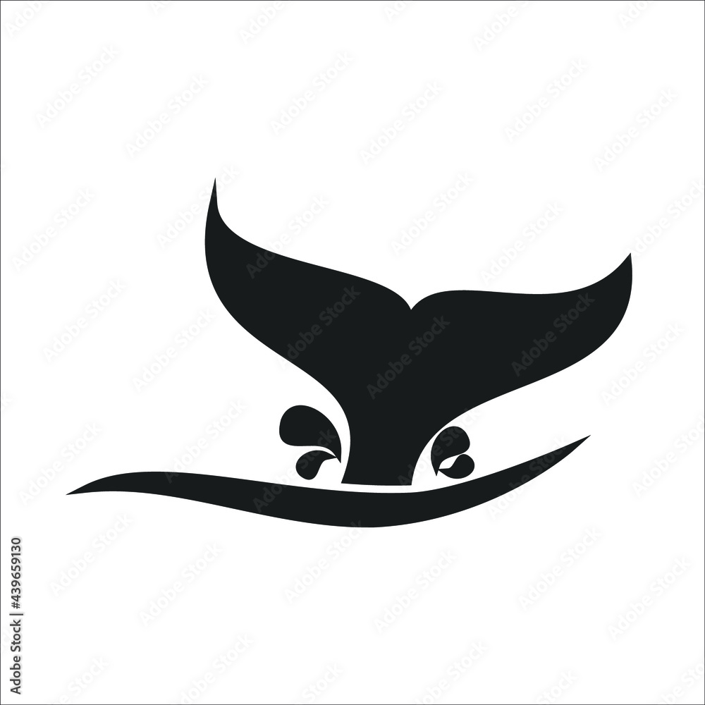 whale tail icons symbol vector elements for infographic web Stock ...