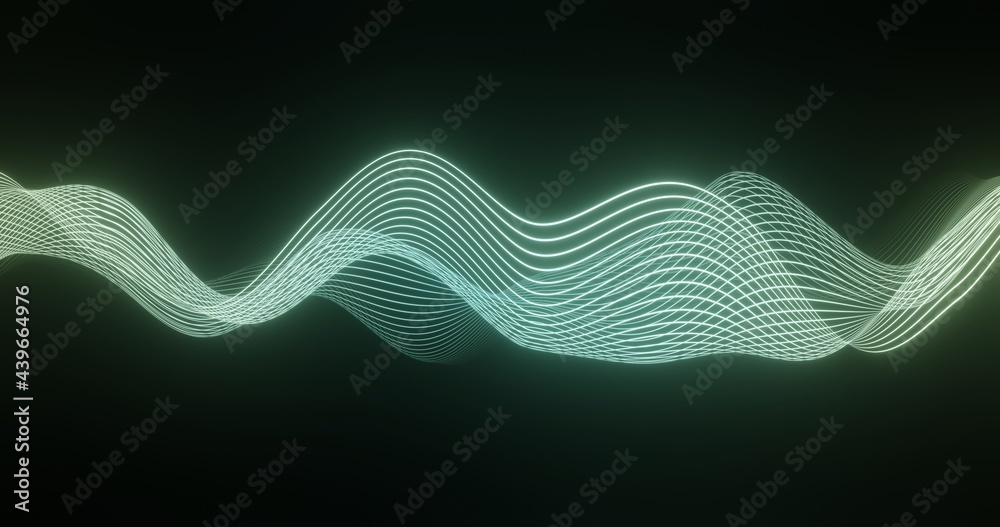 Abstract Particles background. 3D Wavy Surface Background. A Beautiful ...