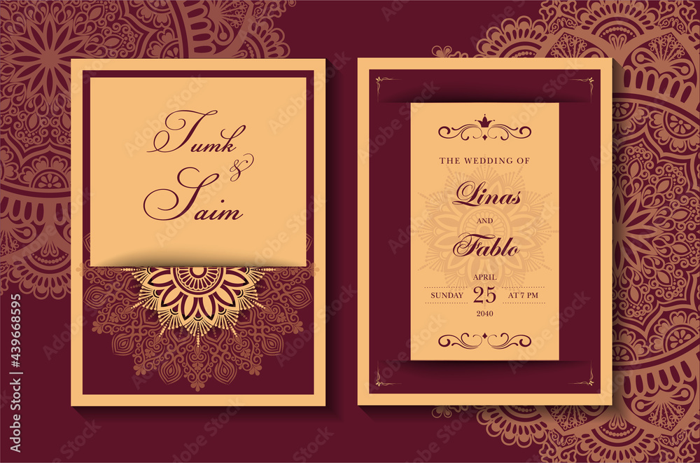 elegant premium wedding invitation card, luxury modern invitation card ...