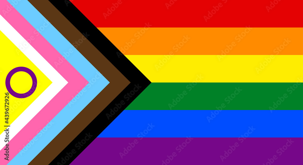 New inclusive LGBTQI+ flag Stock Illustration | Adobe Stock