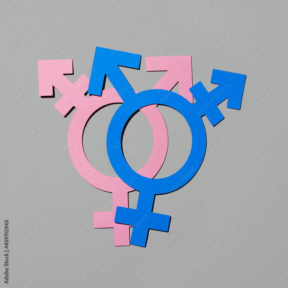 pink and a blue transgender symbols Stock Photo | Adobe Stock