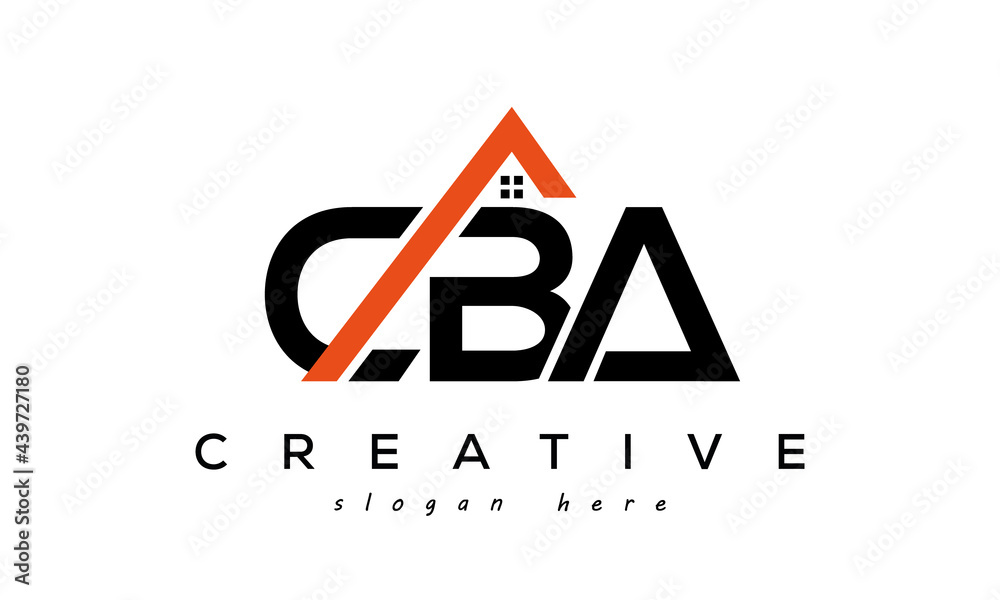 CBA letters real estate construction logo vector Stock Vector | Adobe Stock