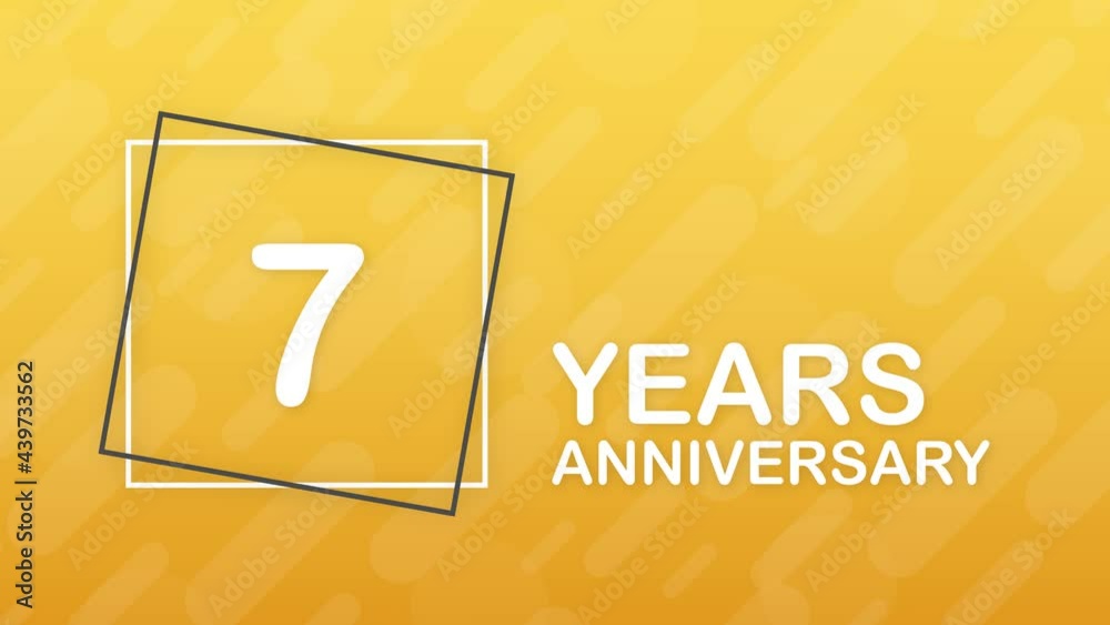 7 years anniversary emblem. Anniversary icon or label. 7 years ...