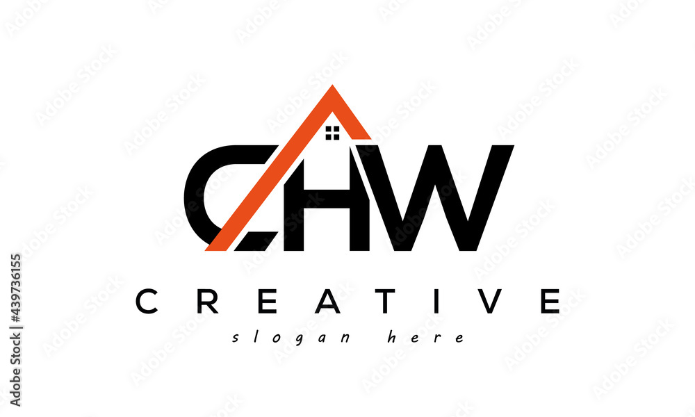 CHW letters real estate construction logo vector Stock Vector | Adobe Stock