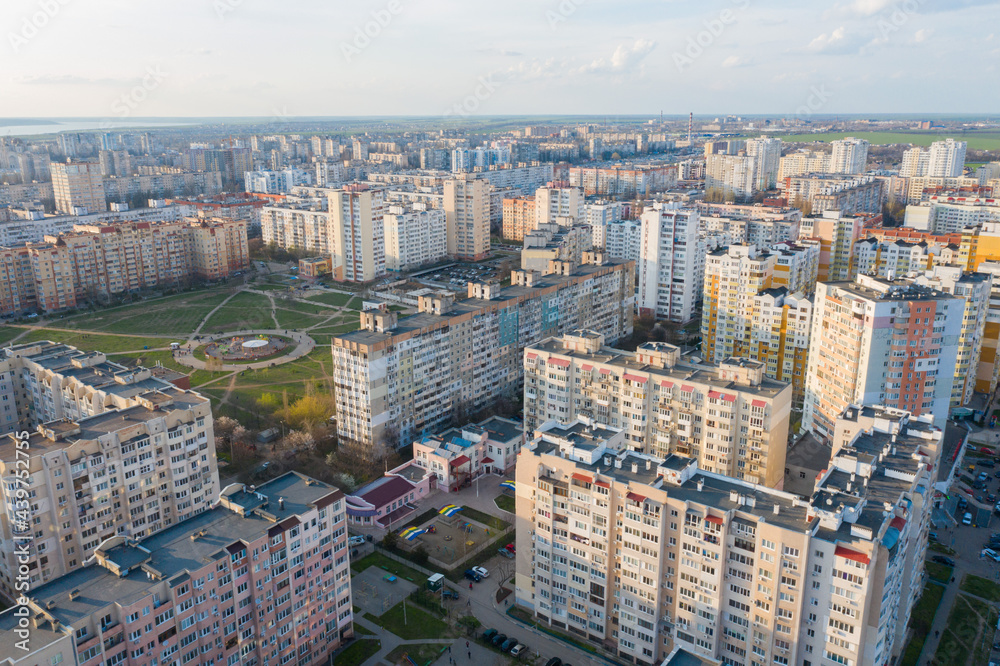 district with high-rise buildings Stock Photo | Adobe Stock