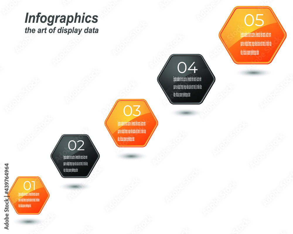 Infographic display template. Idea to display information, ranked and ...