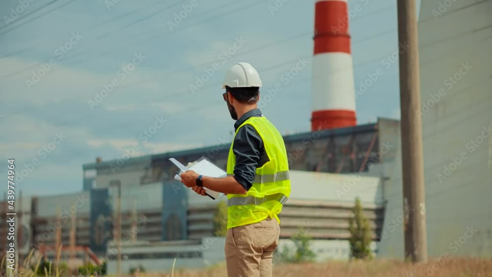Technician Service Adjust Electricity Sensor On Power Substation ...