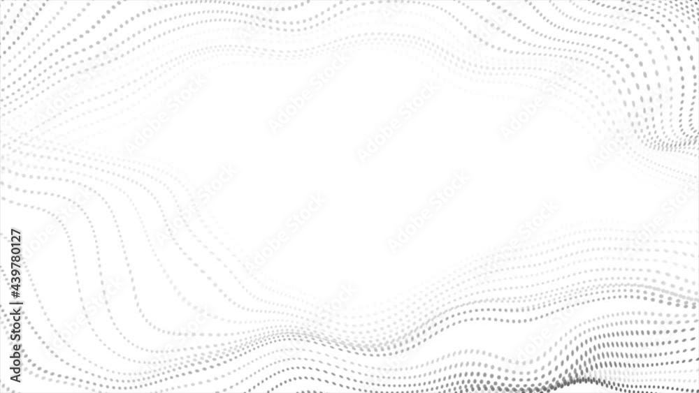 Vidéo Stock Grey dotted lines fluid 3d waves abstract modern motion ...
